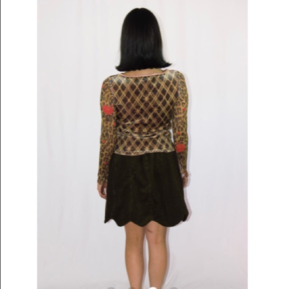 Tops | 9s Queen Africa Cheetah Sheer Velvet Beaded Top | Poshmark